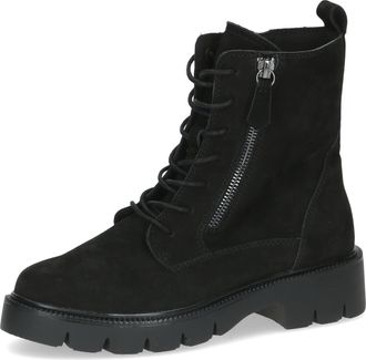 Caprice Caprice Damen Stiefeletten aus Leder mit Reißverschluss, Schwarz (Black Nubuc), 39 EU