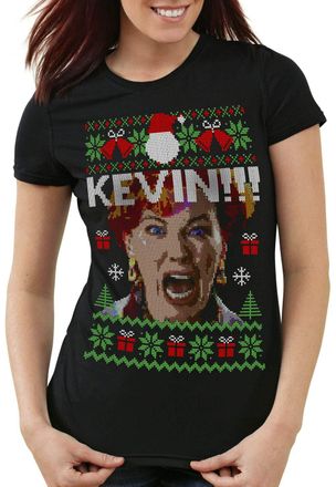 style3 Allein zu Haus Damen T-Shirt Kevin Xmas Weihnachten Weihnachtspullover Pulli Ugly Sweater Strick, Gr&ouml;&szlig;e:XXL
