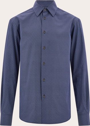 Ferragamo Herren Oberhemd Ferragamo-Monogram Blau