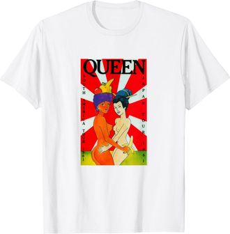 Queen Crazy Tour Union Jack Wei&szlig; T-Shirt
