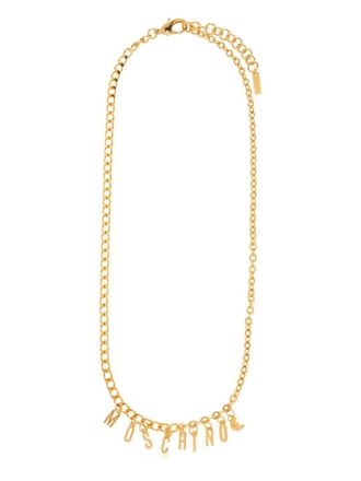 Moschino collier en chaîne à logo - Or