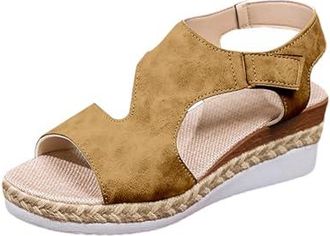 Generic Sandales Femme &eacute;t&eacute; Confortable Orthop&eacute;dique Bout Ouvert Chaussures Antid&eacute;rapant Respirantes Casual Sandales de Plage Leger Boho Platform Sandals, Mode