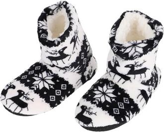 BESPORTBLE Chaussures Dintérieur Dhiver Longues En Coton Noir, Semelle Antidérapante, Confort Chaud Pour Femmes, Usage Intérieur Et Maison, Taille 36-41