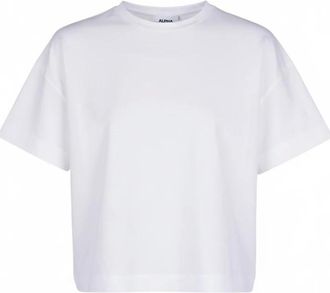 Alpha Studio Femme, Tops, Blanc, Taille: 36 FR Stretch Jersey T-Shirt