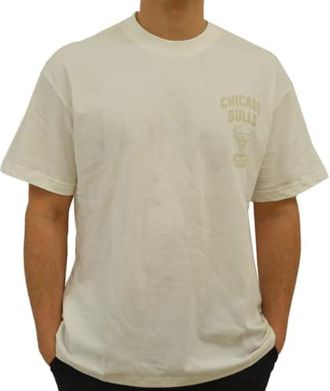 Mitchell & Ness NBA Elite Neutrals T-shirt surdimensionné Chicago Bulls Off White, Blanc., M