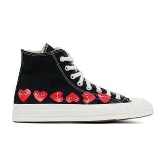 Comme Des Gar&ccedil;ons Schwarze Herz High Top Sneakers - - Shoes - Damen - Schwarzk - 41 1/2 EU
