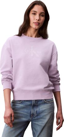 Calvin Klein Jeans Womens LS MNLG FRNCH TRRY R LV047B234G Sweatshirts, Purple (Lavender Blush), XXXS, Lila (Lavender Blush), 3XS