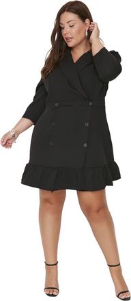 Trendyol Damen Binding of from Red Neck Dress, Schwarz, 42