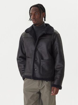 Jack & Jones Jack & Jones Jacke aus Kunstleder Cambridge 12282946 Schwarz Regular Fit