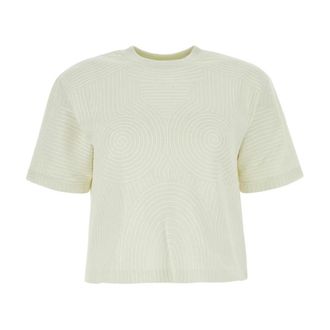Off-white Elfenbeinfarbenes Baumwoll-Oversize-T-Shirt - - Tops - Damen - Wei&szlig; - XS