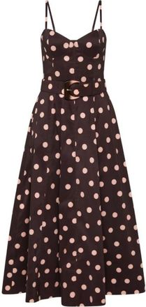 Rebecca Vallance Femme, Robes, Brun, Taille: 38 FR Robe Midi &agrave; Pois