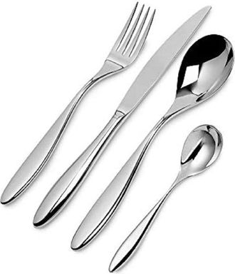 Alessi SG38S4M Mami Besteck-Set, 4 Gedecke, Rot