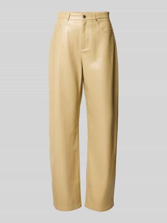 Nanushka Straight Fit Hose in Leder-Optik