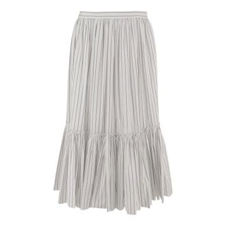 Jil Sander Femme, Jupes, Blanc, Taille: 40 FR Jupe l&eacute;g&egrave;re en coton