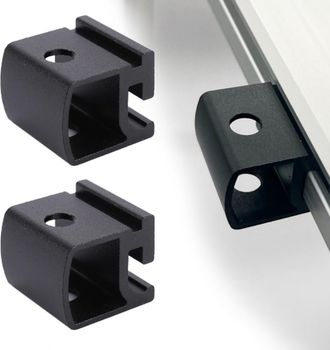 Generic Generische IGT-Verl&auml;ngerungsplatte aus Aluminiumlegierung, Verbindungsschnalle f&uuml;r Outdoor-Camping (schwarz, 1 St&uuml;ck)