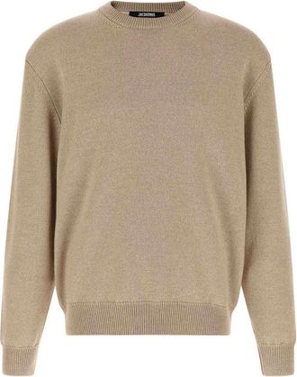 Jacquemus Rundhalspullover - Beige