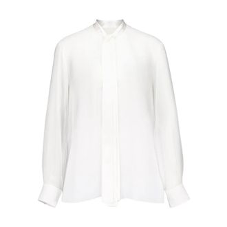 Dolce & Gabbana Seiden Chiffon Schleifenbluse - - Blouses & Shirts - Damen - Wei&szlig; - M