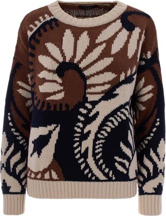 Max Mara Femme, Pulls, Brun, Taille: 38 FR Tricot ras du cou