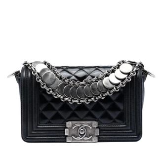 Chanel Sac &agrave; rabat The Boy Pre-owned - Femme - Pre-owned - Noir - Taille: ONE Size