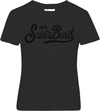 MC2 Saint Barth Femme, Tops, Noir, Taille: 44 FR T-shirt Emilie