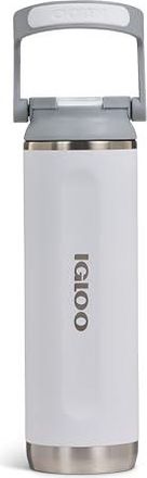 Igloo Sipper 20 - Bouteille isotherme acier inox 570 ml, blanche, &eacute;tanche et compatible boissons gazeuses. Sans BPA, maintient vos boissons chaudes ou froid