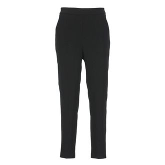 Pinko Schwarze Cr&ecirc;pe Hose mit Hoher Taille - - Trousers - Damen - Schwarzk - S