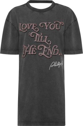 Philipp Plein Femme, Robes, Noir, Taille: 42 FR T-Shirt Short Robes Love