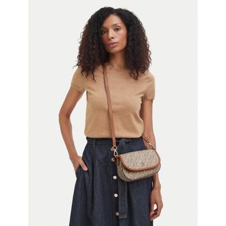 Tommy Hilfiger Handtasche Tommy Hilfiger Th Monoplay Saddle Bag AW0AW19172 Hellbeige