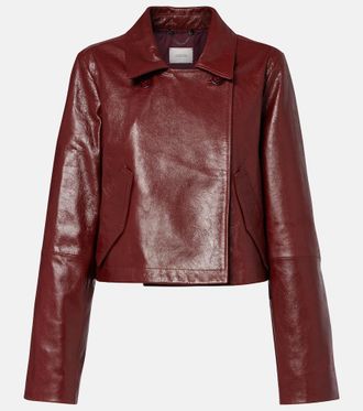Dorothee Schumacher Cropped-Lederjacke Broken Shine