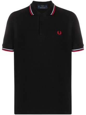 Fred Perry polo &agrave; bords ray&eacute;s - Noir