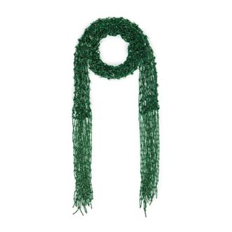 Dries Van Noten Wasserfall-Schal-Kette mit Perlen - - Accessories - Damen - Gr&uuml;n - ONE SIZE