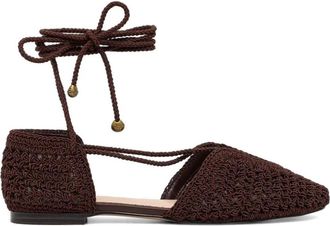 Twinset Femme, Chaussures, Brun, Taille: 41 EU Ballerines &agrave; brides cheville