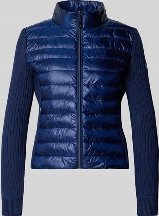 Monari Steppjacke mit Label-Patch und &Auml;rmeln im Strick-Design