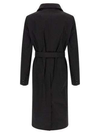 Rick Owens Mens Black Cotton Coat Clothing