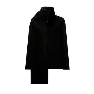 Saison 1865 Schalmantel aus Uacha-Wollmischung - Schwarz