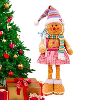 Generic Lebkuchendekoration - Weihnachtsdekorationen - Figur mit einziehbaren Beinen, waschbare Dekoration f&uuml;r gestufte Tabletts, Hof, Zuhause, B&uuml;ro, Tisch, K