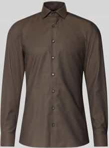 Olymp Level 5 Slim Fit Businesshemd aus Baumwolle mit Kentkragen