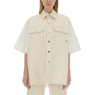 Stella McCartney Femme, Blouses et Chemises, Beige, Taille: 38 FR Workwear Denim Shirt