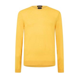 HUGO BOSS Pullover Top f&uuml;r Herren, Rundhalsausschnitt, Regul&auml;r (Gelb)