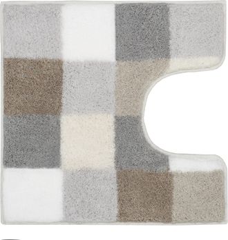Kleine Wolke WC-Vorleger Caro Kaschmirfarben 55 x 55 cm mit Ausschnitt