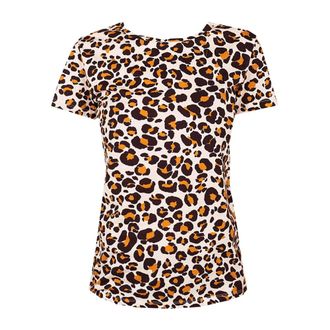 Patrizia Pepe Stylisches T-Shirt mit Animal-Print - - Tops - Damen - Braun - S