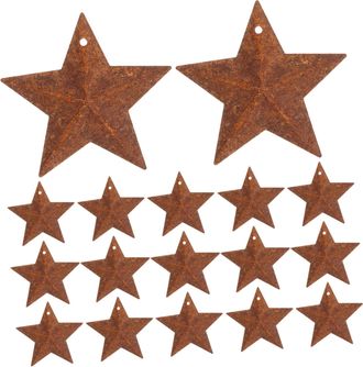 Cabilock Einzigartiges Design 50 Stück Rostige Sterne Die Charms für Weihnachtsschmuck Zur Dekoration Herstellen