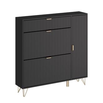 Vicco Schuhschrank Helge, Schwarz, 108 x 107.5 cm