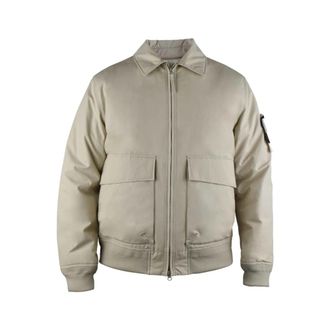 Stone Island Zip-Up Jacke - - Jackets - Herren - Beige - L