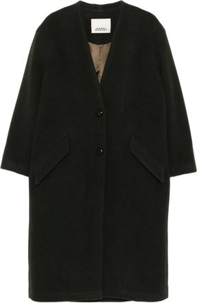 Isabel Marant manteau boutonné à poches plaquées - Vert