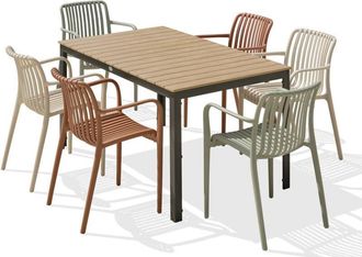 DCB Garden Dcb Garden - boston - Ensemble repas de jardin 6 places en aluminium