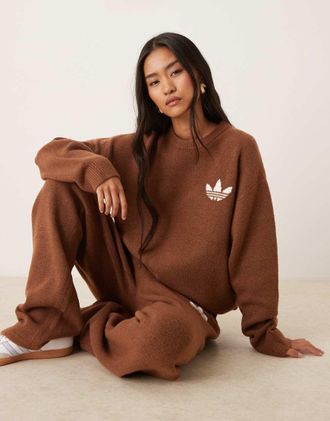 adidas Originals Pull en maille - Marron-Brown