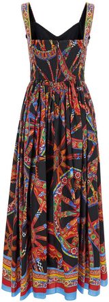 Dolce & Gabbana Majolica Print Cotton Dress - Multicolor
