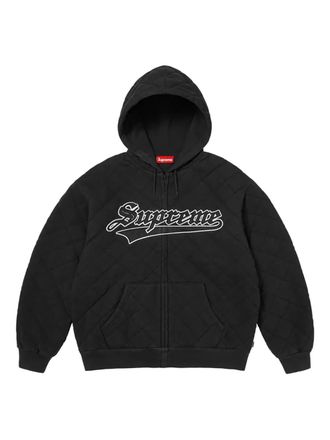 SUPREME Gesteppter Kapuzenpullover - Schwarz