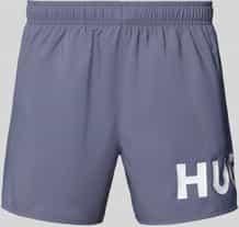 HUGO BOSS Badeshorts mit Label Print Modell MAKAI